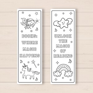 Coloring Bookmarks, Printable Bookmarks, Bookmarks for Kids, DIY ...