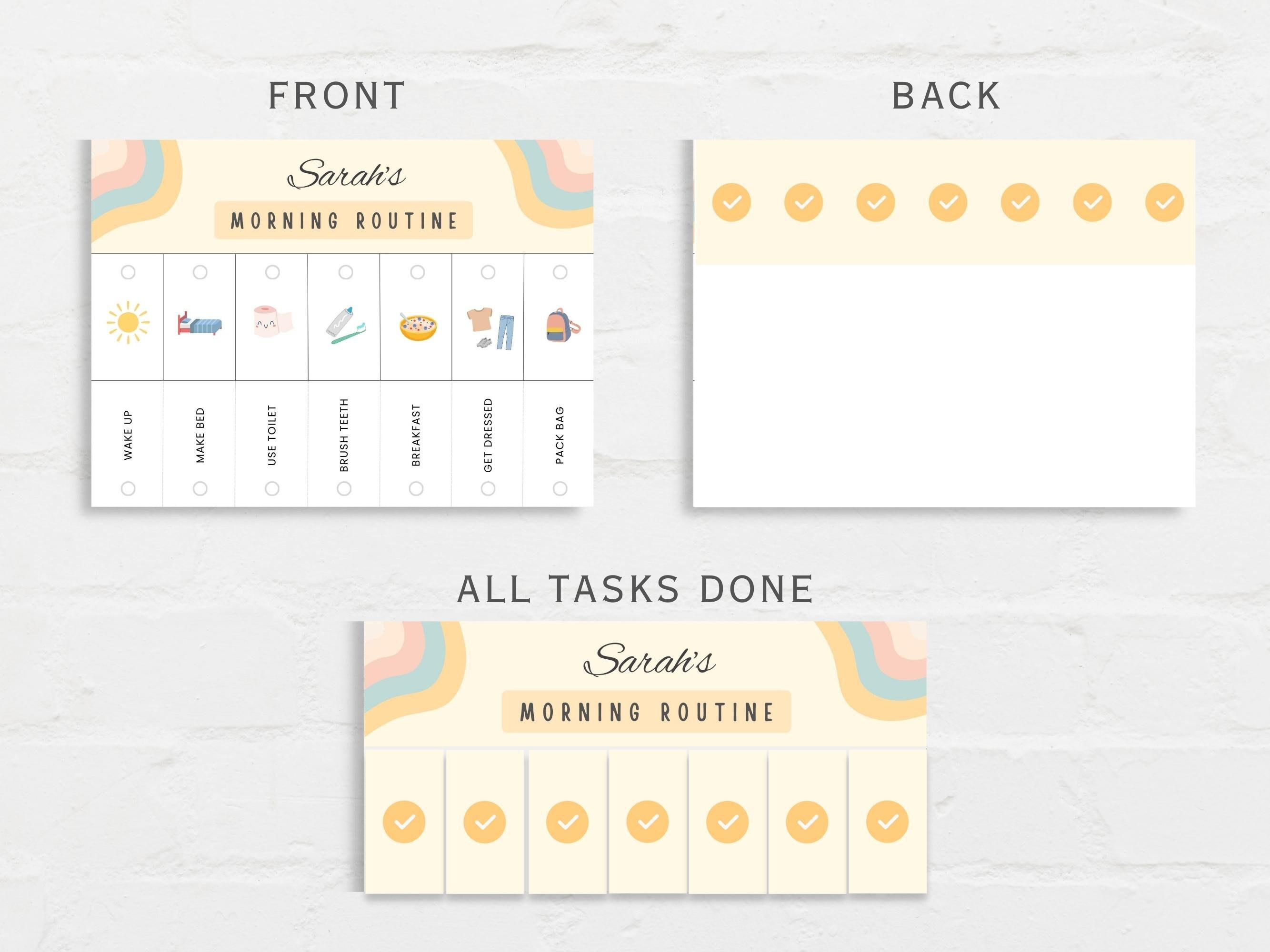 Editable Routine Flip Chart, Kids Routine, Daily Routine Chart, Daily ...