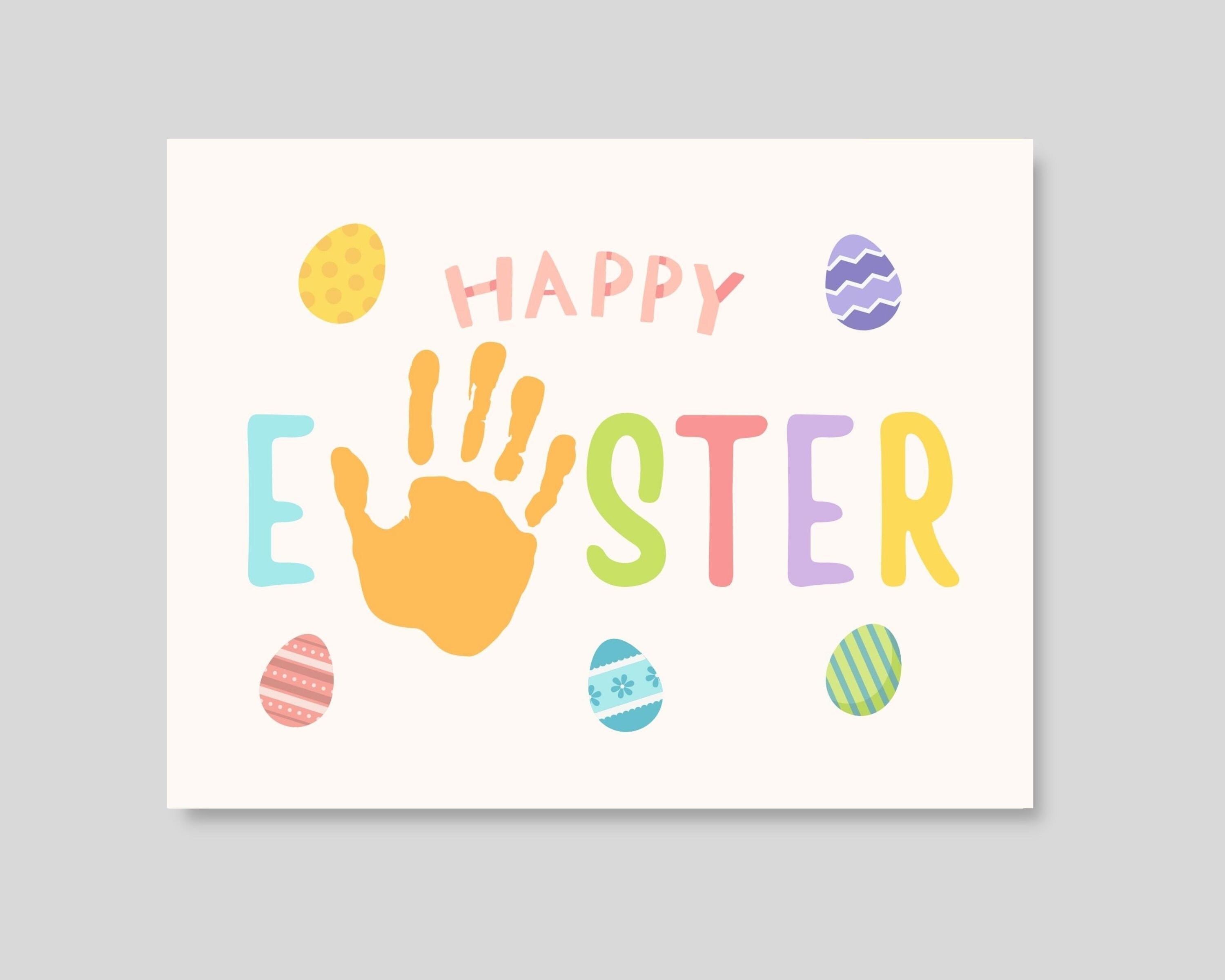 Easter Handprint Printable, Easter Handprint Art, Easter Activity ...