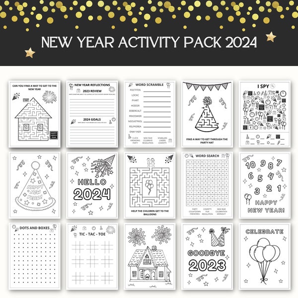 New Years Eve Games - Etsy