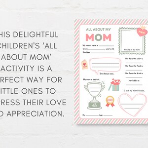 All About Mom Printable, Mother’s Day Questionnaire, All About My Mom ...