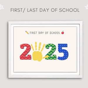 Last Day of School Handprint, First Day of School, Handprint Craft ...