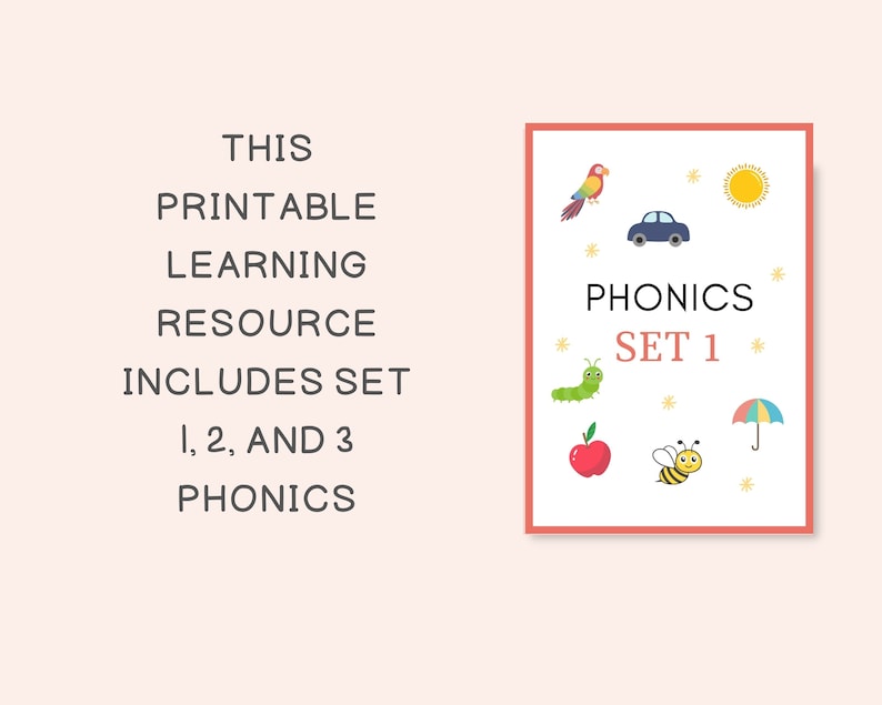 Phonics Flashcards Set 1 Set 2 Set 3 Phonics Printable - Etsy