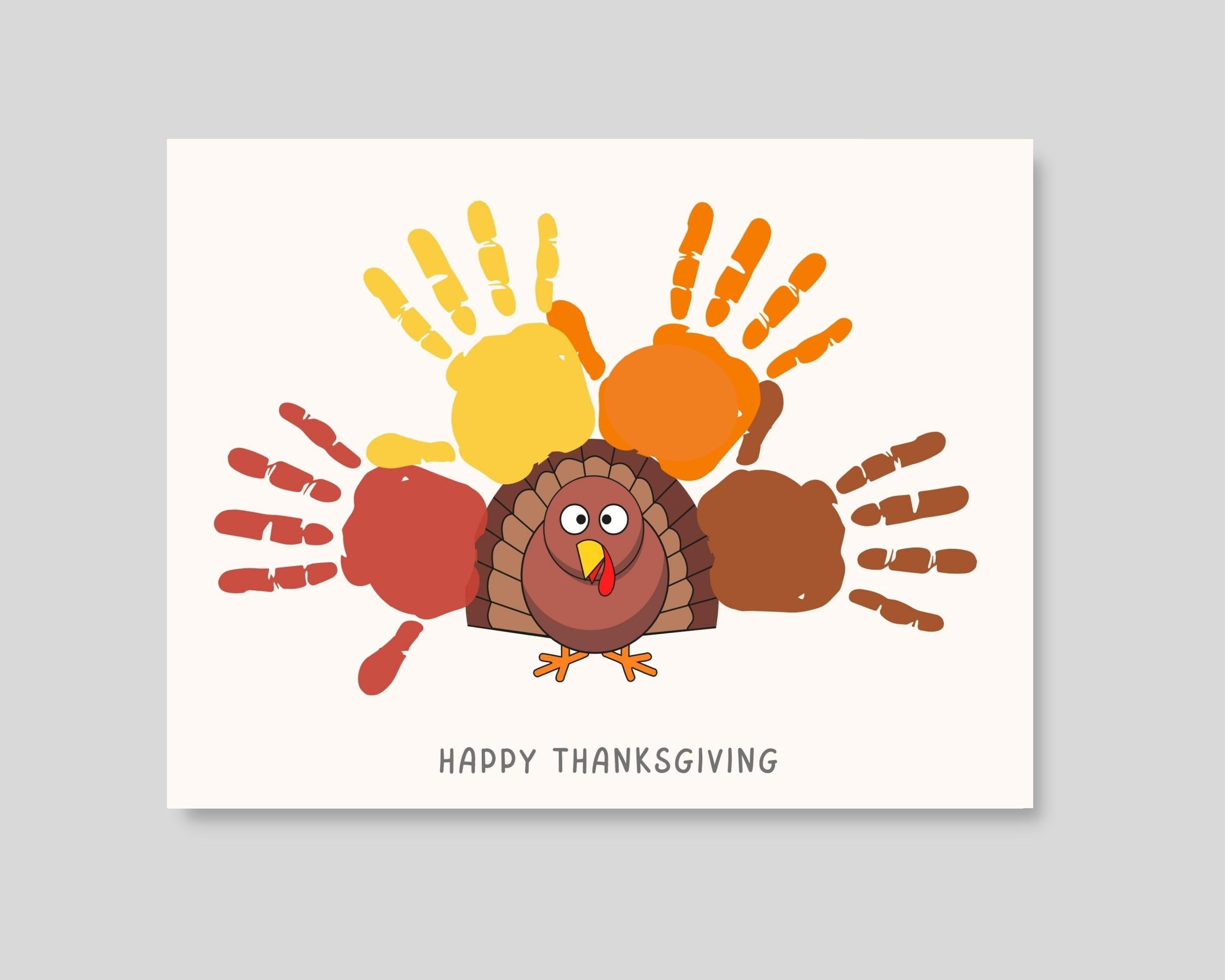 Thanksgiving Handprint, Thanksgiving Craft, Handprint Keepsake ...