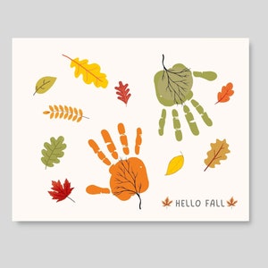 Fall Handprints, Fall Handprint Craft, Printable Handprint, Baby ...