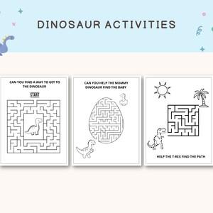 Dinosaur Activity Pack, Dinosaur Coloring Pages, Dinosaur Games ...