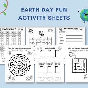 Earth Day Activities, Earth Day Printable, Earth Day Games, Earth Day ...