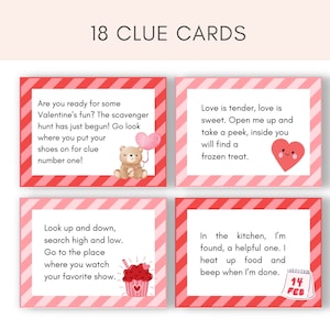Valentines Scavenger Hunt, Treasure Hunt, Valentines Treasure ...