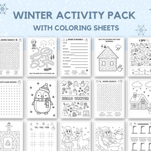 Winter Activity Printable Winter Games Winter Printable - Etsy