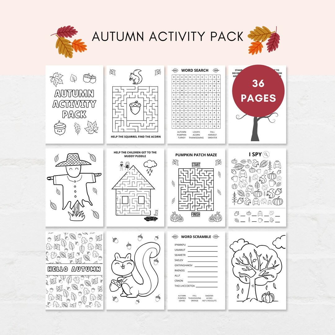 Autumn Activity Pack, Autumn Activities, Autumn Colouring Pages, Autumn ...