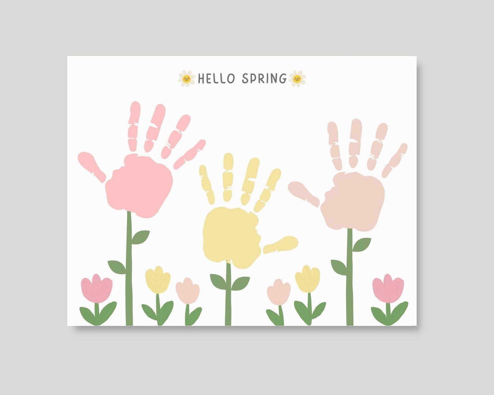 Spring Handprint Spring Handprint Craft Kids Craft Activity - Etsy