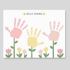 Spring Handprint, Spring Handprint Craft, Kids Craft Activity, Spring ...