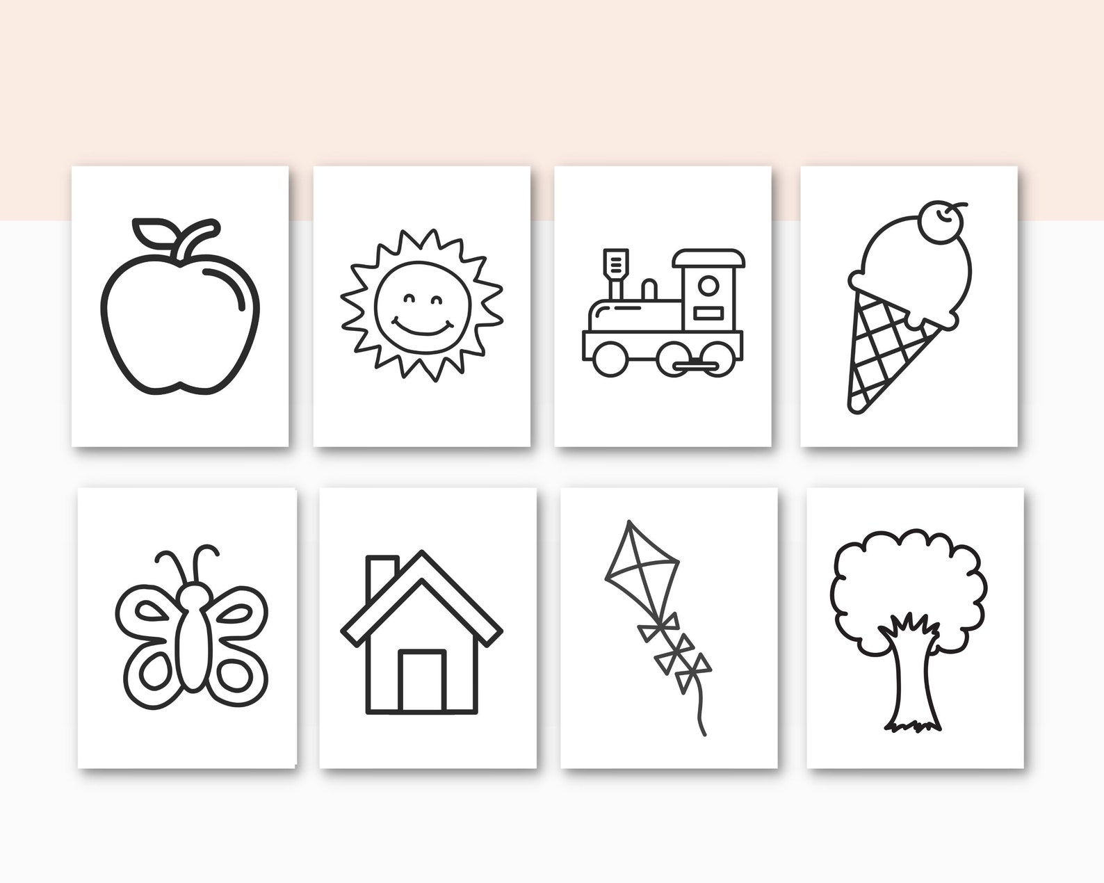 Preschool Coloring Printable Toddler Coloring Toddler - Etsy