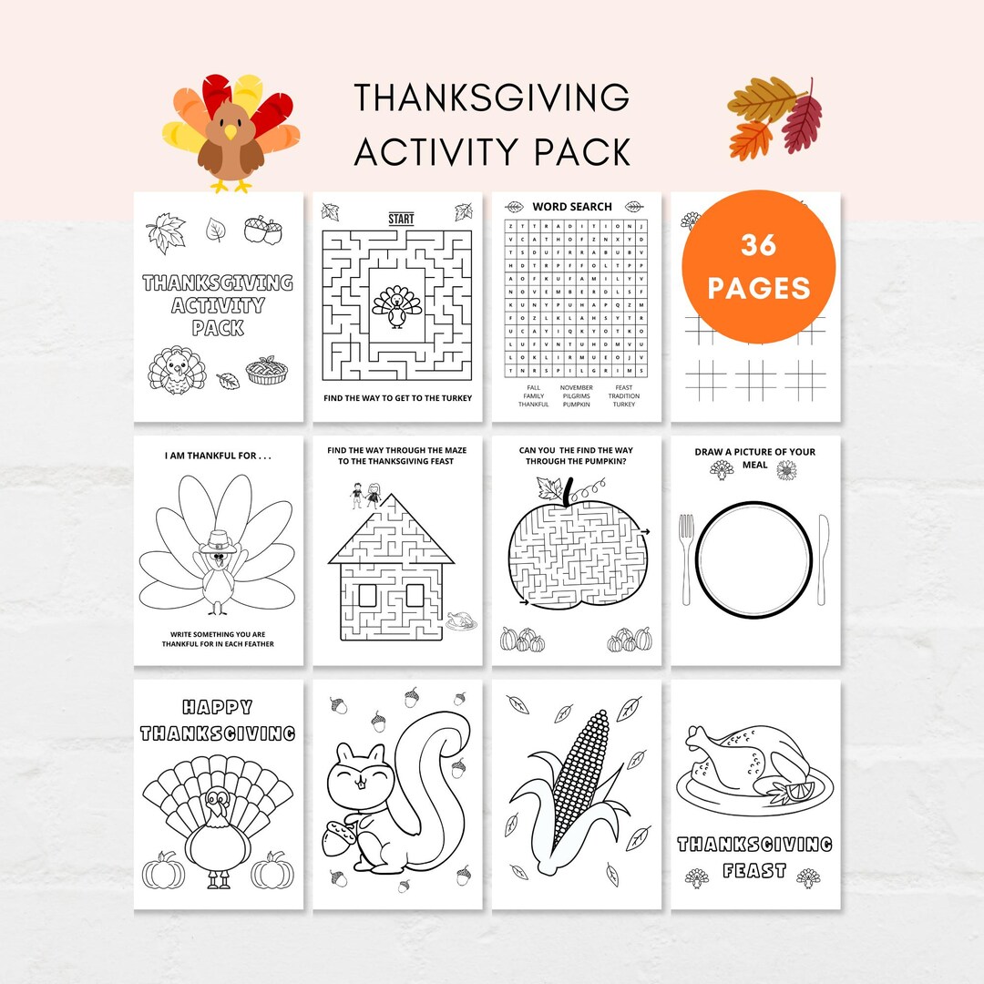 Thanksgiving Activity Printable, Thanksgiving Coloring, I Am Thankful ...