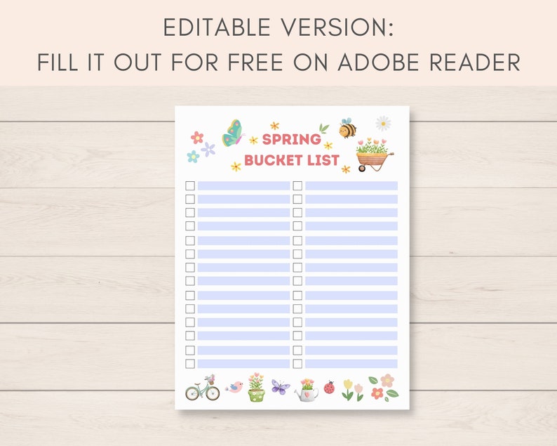 BUCKET LIST BUNDLE, Bucket List Printable, Kids Bucket List, Editable ...