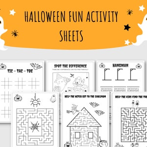 Halloween Activity Printable, Halloween Coloring, Halloween Party Games ...