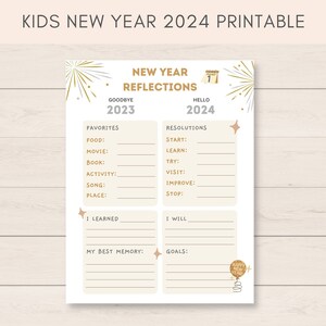 Kids Year in Review, Printable New Years Activity, 2024 New Year ...