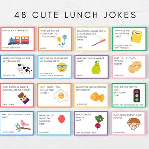 Lunchbox Jokes, Lunch Box Notes, Jokes for Kids, Lunchbox Cards, School ...