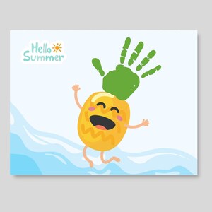 Summer Handprint, Summer Craft Printable, Summer Handprint Art ...