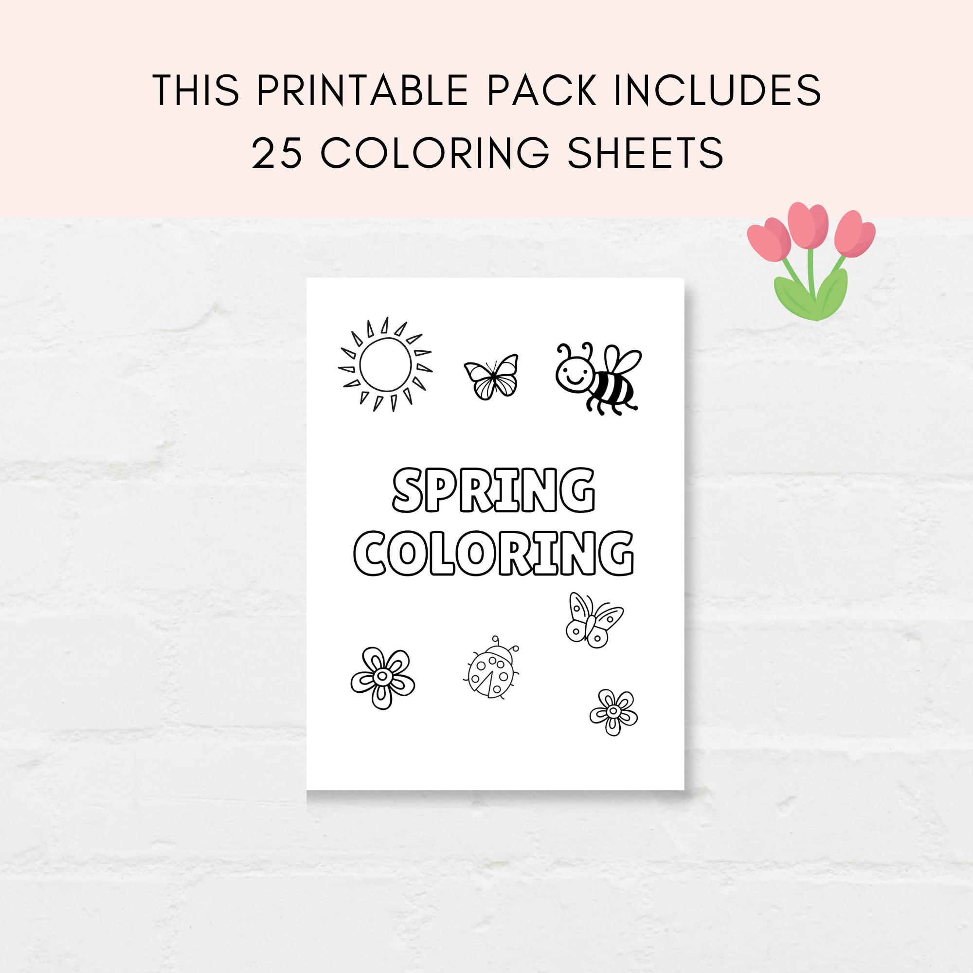 Spring Coloring Pages, Spring Coloring Book, Spring Coloring Sheets ...