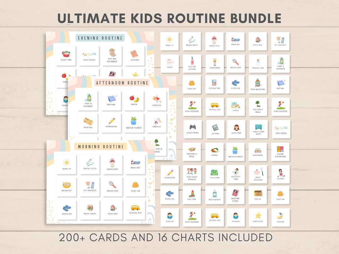 Morning Routine, Bedtime Routine, Routine Cards, Routine Chart ...