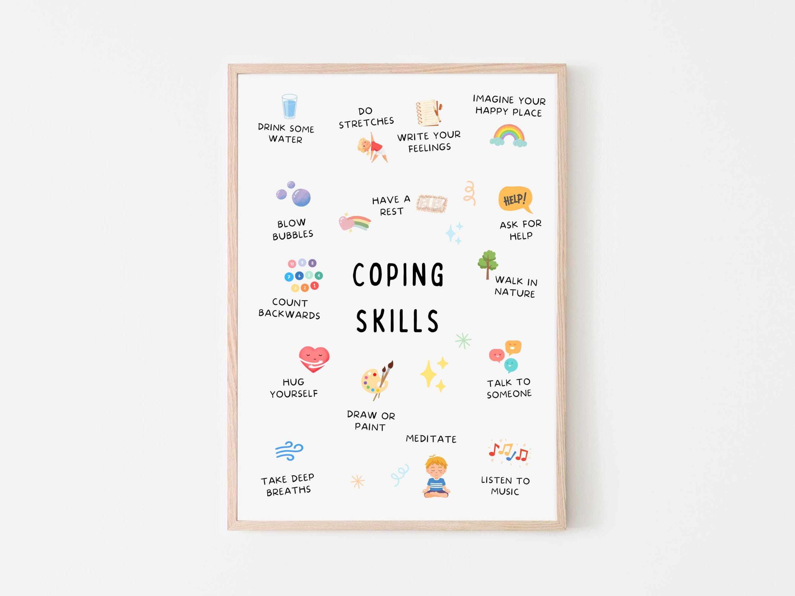 Coping Skills Poster, Mental Health Poster, Kids Mental Health, Calm ...