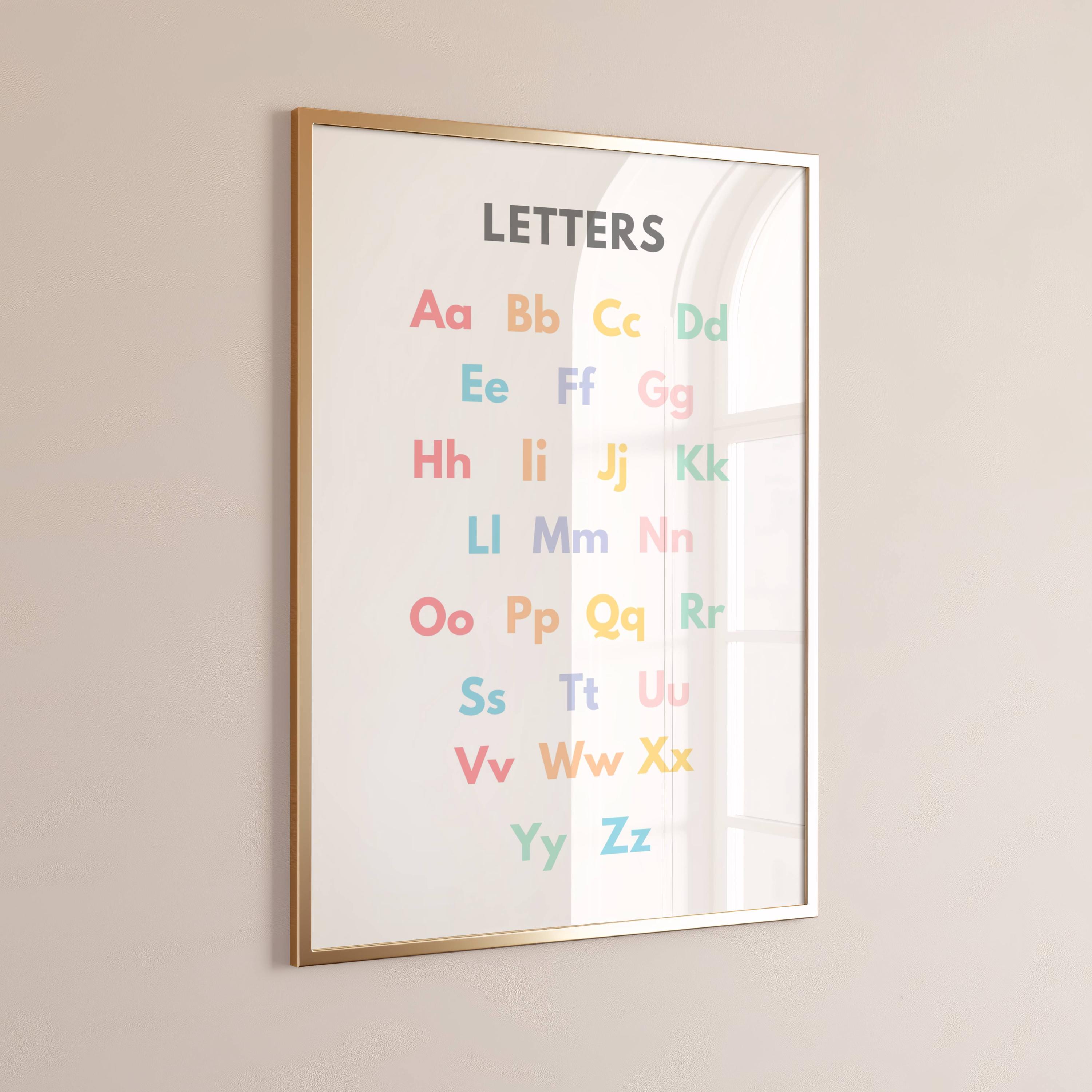 Alphabet Print, Alphabet Poster for Kids, Alphabet Letters Print ...