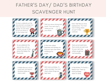 Fathers Day Scavenger Hunt, Fathers Day Games, Scavenger Hunt, Treasure ...