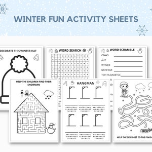Winter Activity Printable, Winter Games, Winter Printable, Winter ...