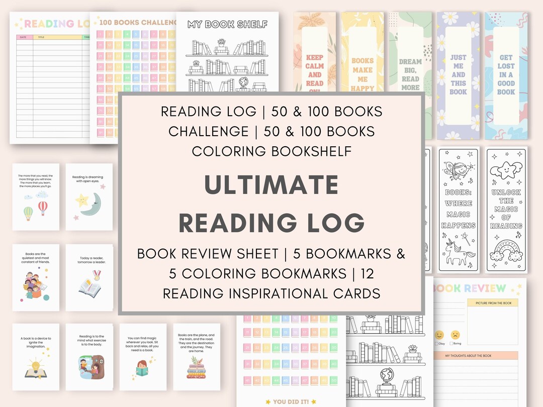 Printable Reading Log, Reading Log for Kids, Reading Tracker, Reading ...