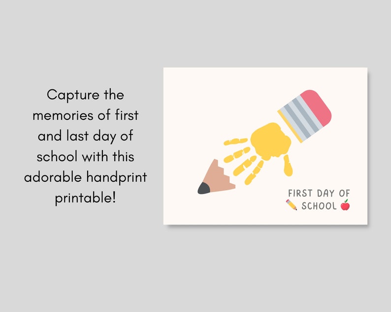 First/last Day of School Handprint, Last Day of School, Handprint Craft ...