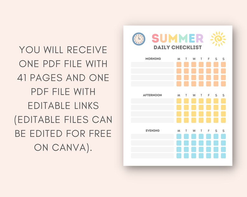 Summer Planner 2024, Summer Kids Planner, Summer Activity, Summer ...