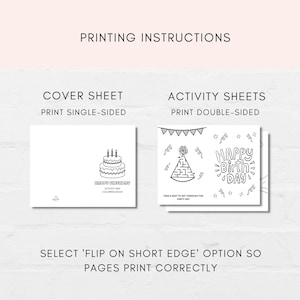 Birthday Activity Book, Kids Birthday Games, Birthday Coloring ...