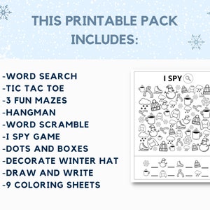 KIDS ACTIVITY PACK, Seasons Activity Pack, Kids Activity Printable ...