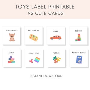 Toy Labels Printable, Toy Organization, Toy Storage, Organization ...