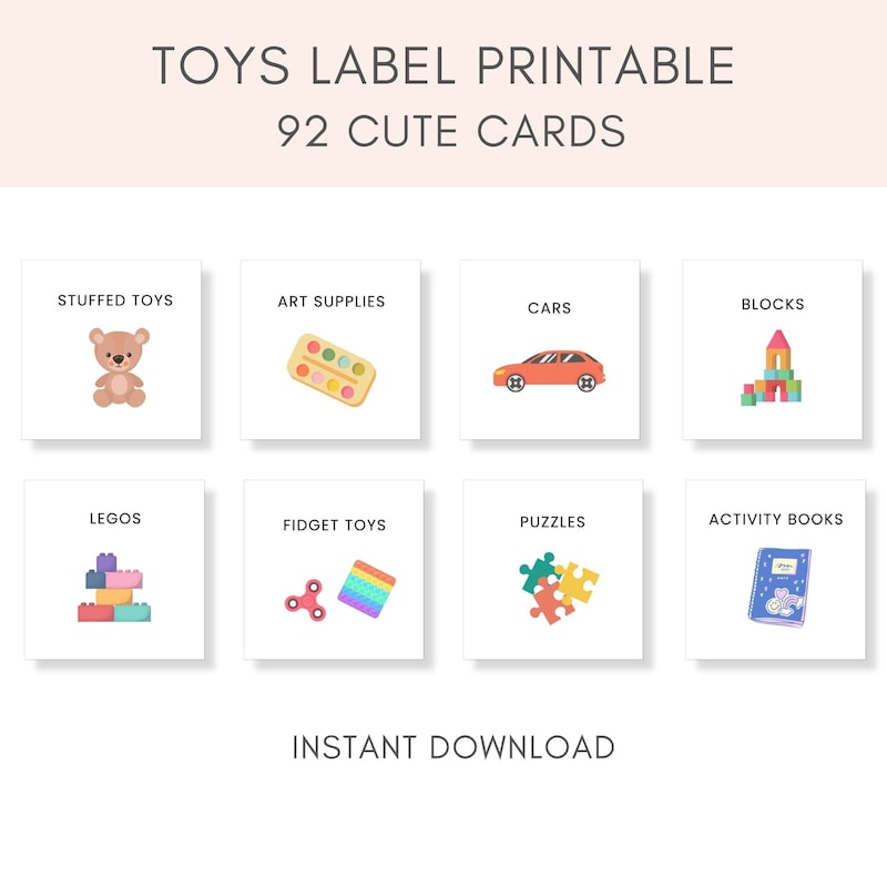 Toy Storage Labels - Etsy