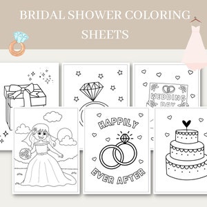 Bridal Shower Kids Activity Book, Bridal Shower Games, Bridal Shower ...