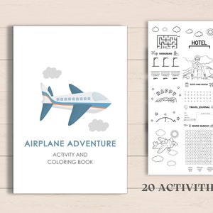 Airplane Activity Book, Travel Activities for Kids, Travel Activity ...