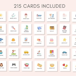 Kids Daily Routine Cards, Routine Chart for Kids, Morning Routine ...
