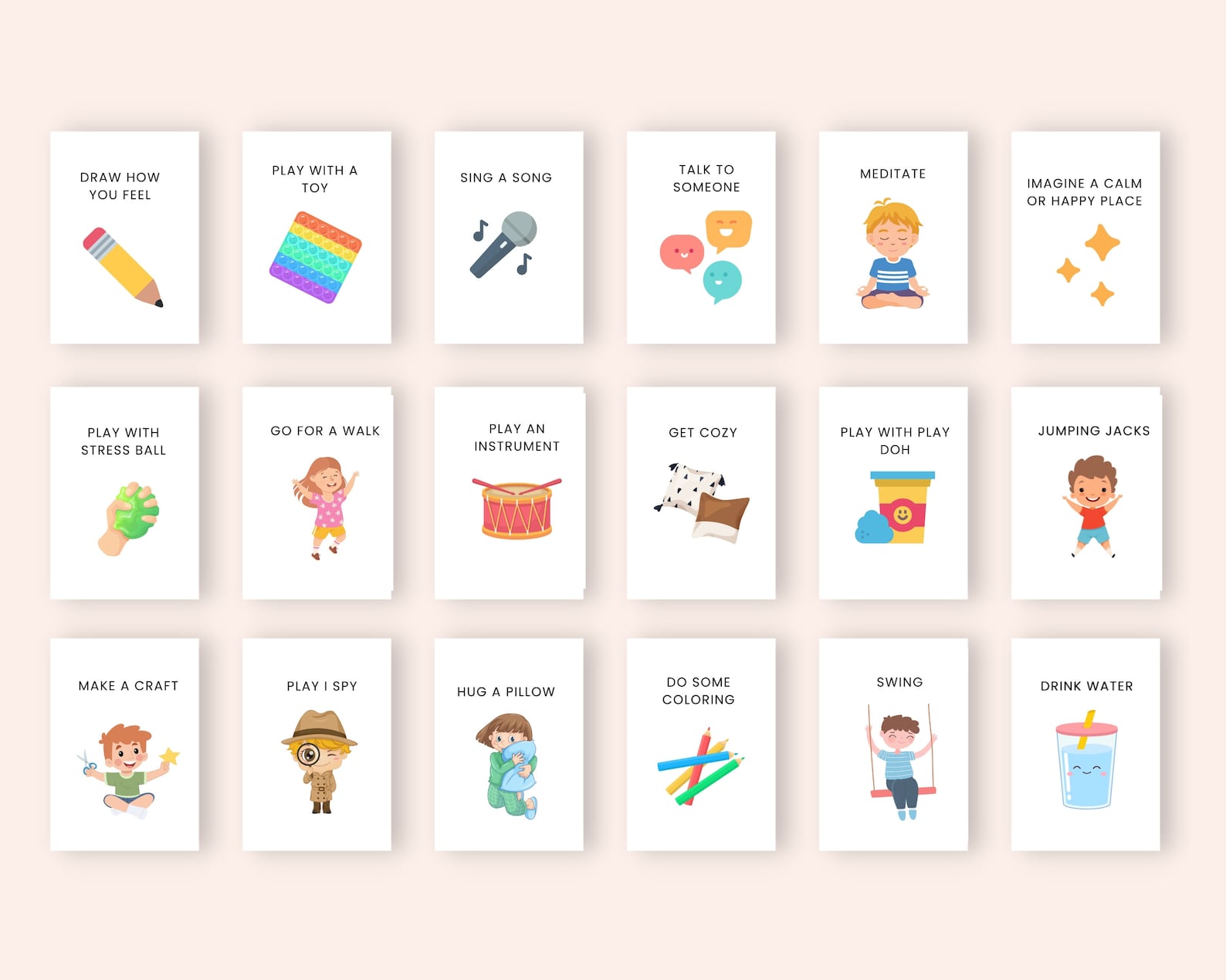 Calming Corner Flashcards, Calming Strategies, Calming Techniques ...