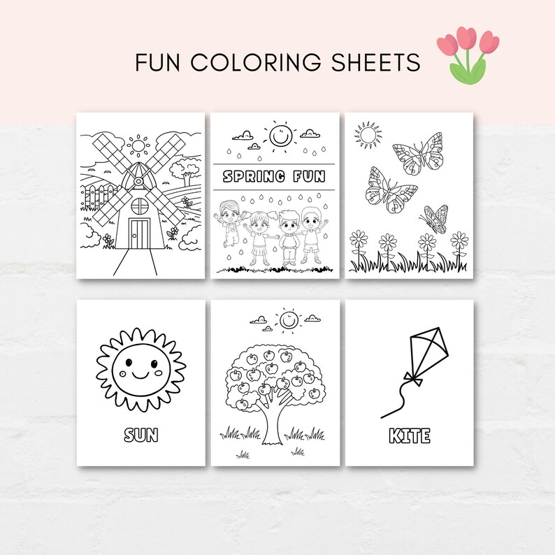 Spring Coloring Pages, Spring Coloring Book, Spring Coloring Sheets ...
