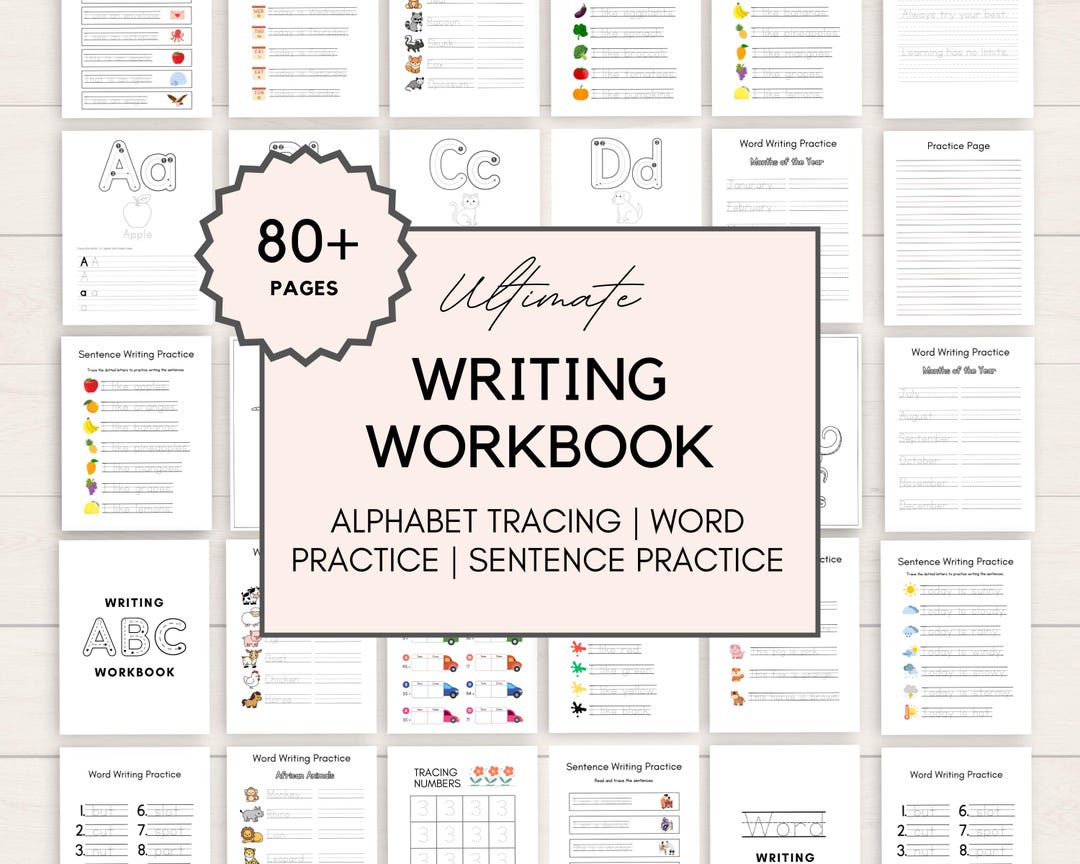 Handwriting Workbook for Kids, Writing Workbook, Handwriting, Alphabet ...