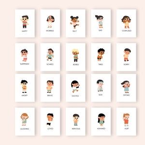 Preschool Emotion Flashcards, Printable Flashcards, Kids Emotions ...