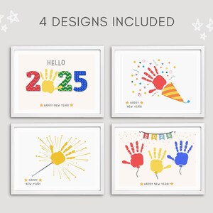 New Years Handprint Printable, 2025 Handprint Craft, Happy New Year ...