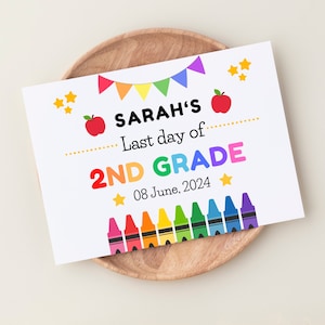 First Day of 2nd Grade, Last Day of 2nd Grade, First and Last Day of ...