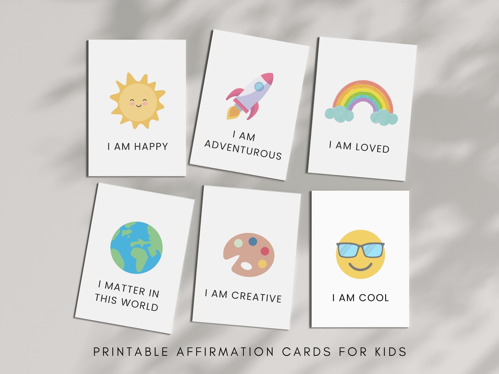 Affirmation Cards for Kids Printable, Children's Positive Affirmation ...