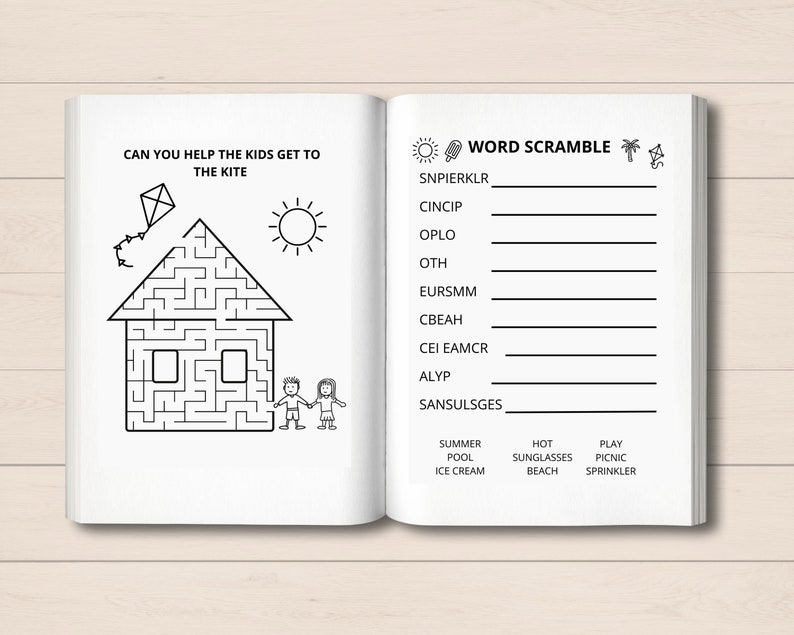 Summer Activity Book Summer Activities Summer Printables - Etsy