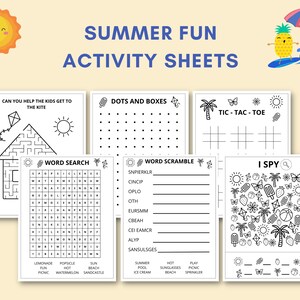 Summer Activities, Summer Printables, Summer Games, Summer Activity ...