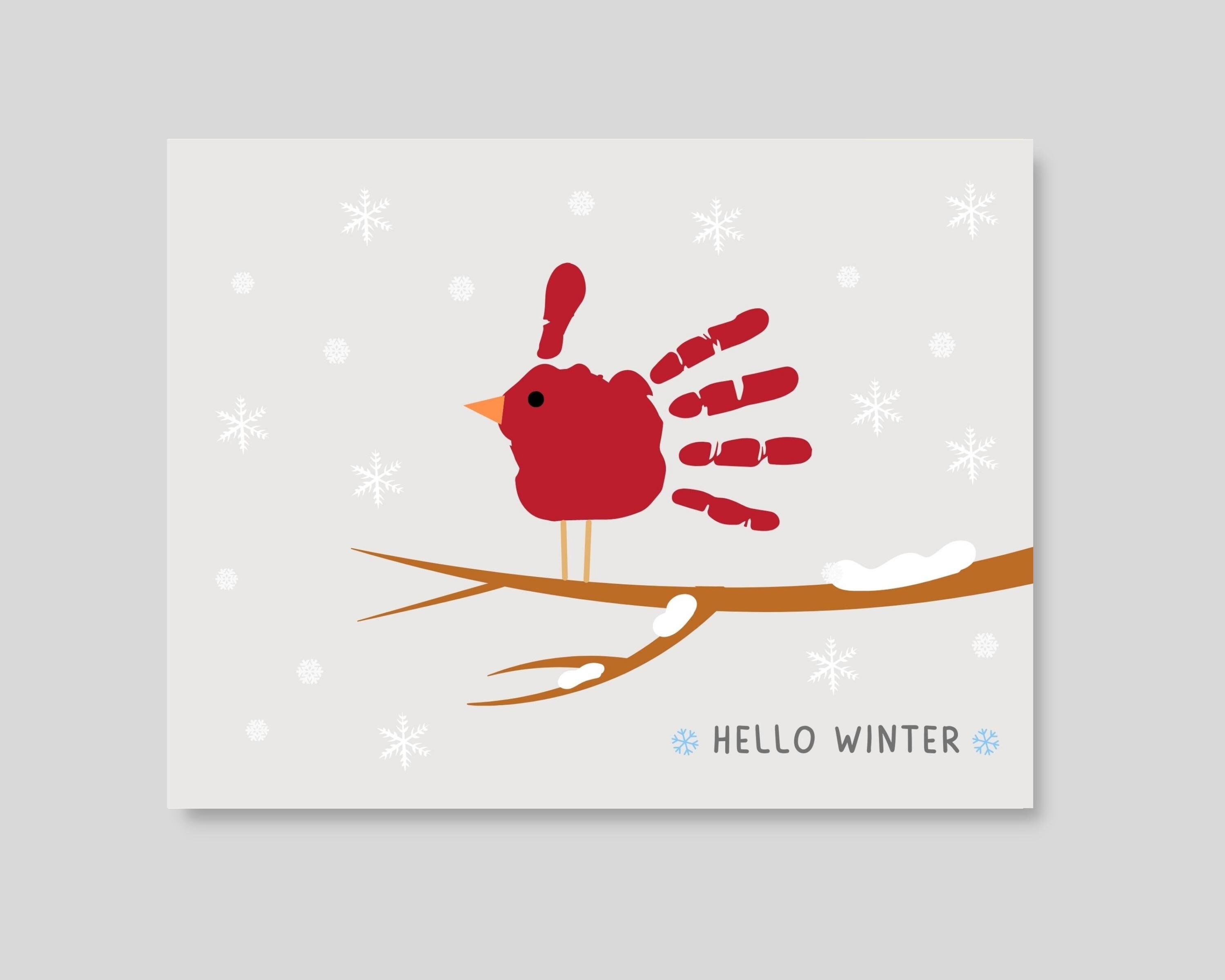 Winter Handprint, Handprint Keepsake, Handprint Art, Winter Activity ...