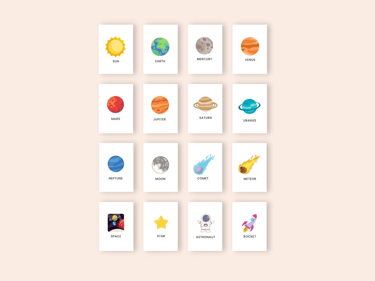 Solar System Flashcards, Planets Flashcards, Solar System, Flashcards ...